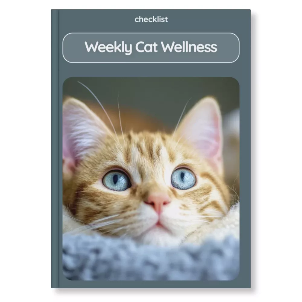Weekly Cat Wellness Checklist | Printable Pet Care Routine | Digital ...