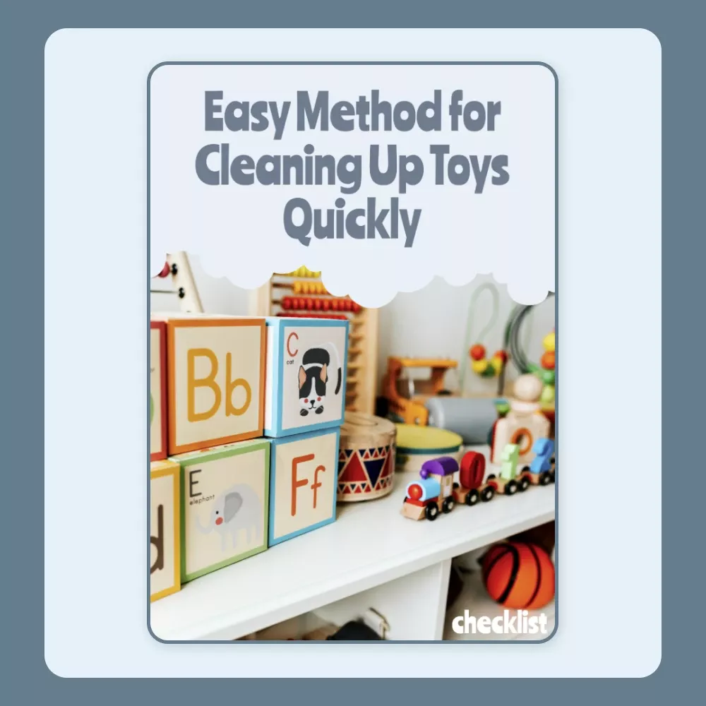 Easy Method for Cleaning Up Toys Quickly | Toy Organization Checklist ...
