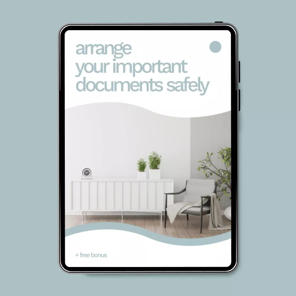 Arrange Your Important Documents Safely – Printable Checklist, Home ...